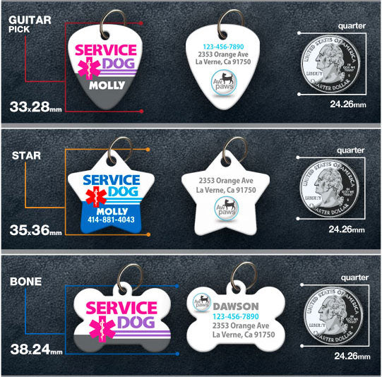 Service Dog | Pet ID Tag | Aw Paws